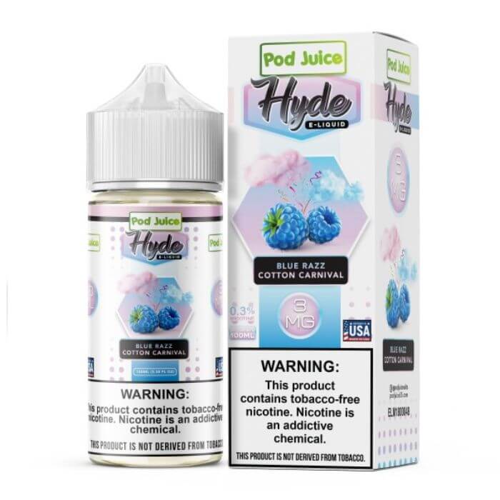 Blue Razz Cotton Carnival E-Liquid by Pod Juice Hyde | eJuiceDB.com